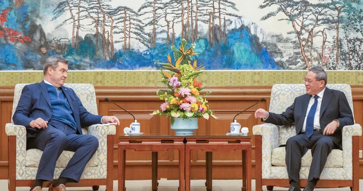 Söder hofft nach Treffen mit Li Qiang auf Abbau von Handelsschranken ...