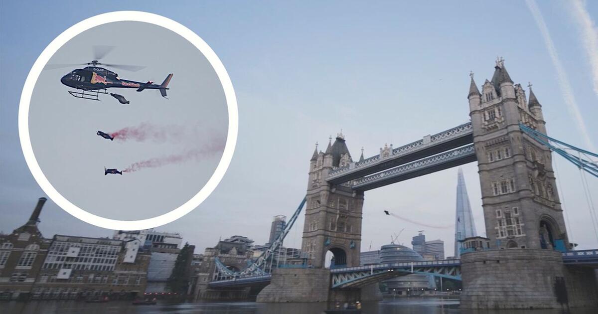 Flug durch die Tower Bridge: Wingsuit-Stunt lässt den Atem stocken ...