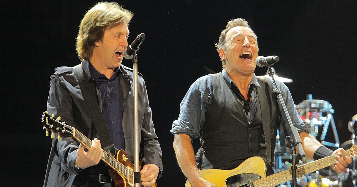 Paul McCartney und Bruce Springsteen in Liverpool: Wiedersehen der ...